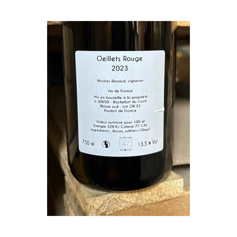 Le Clos des Grillons Vin de France rouge Œillets Rouges 2023