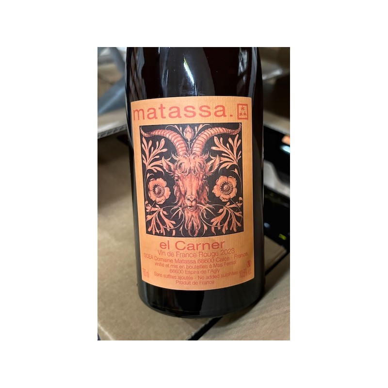 Domaine Matassa Vin de France rouge El Carner 2023