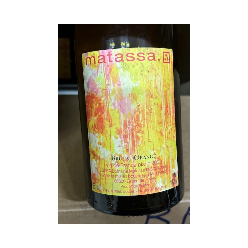 Matassa Vin de France blanc Brutal Orange 2023