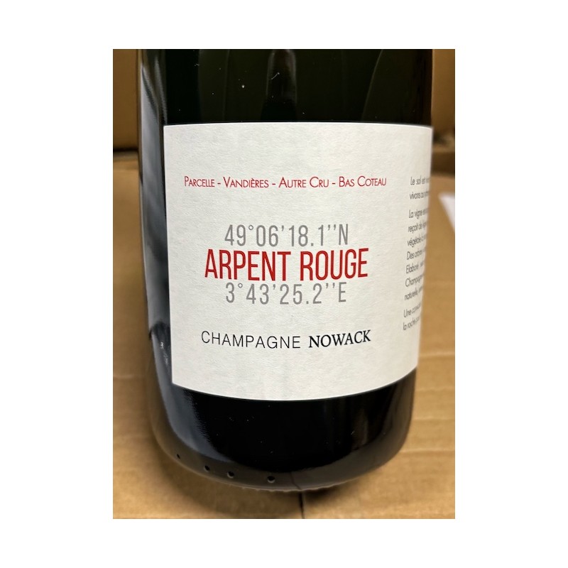 Flavien Nowack Champagne Brut Nature Arpent Rouge 2020