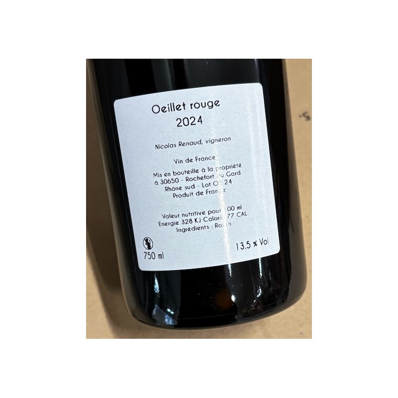 Le Clos des Grillons Vin de France rouge Œillet Rouge 2024