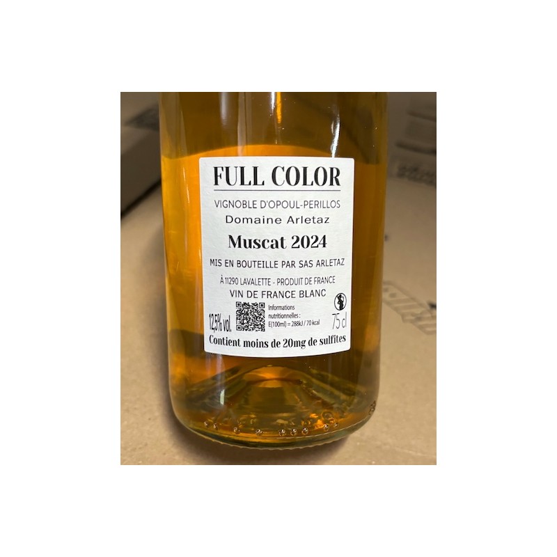 Benoit Arletaz Vin de France blanc Full Color Muscat 2024