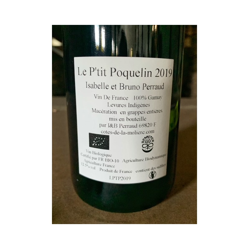 Isabelle & Bruno Perraud Vin de France rouge P'tit Poquelin 2019