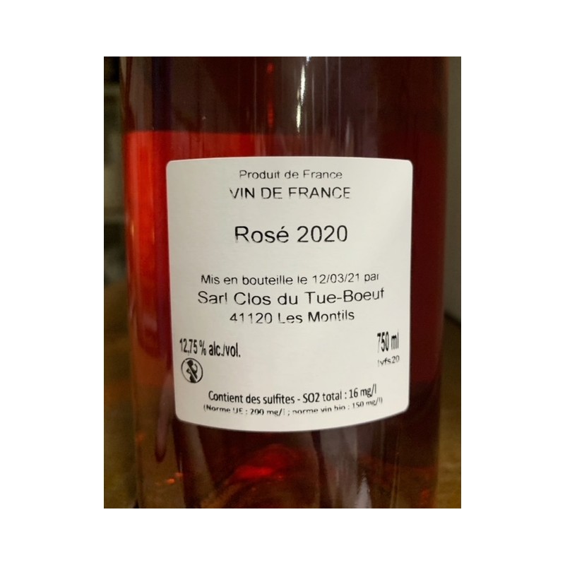 Clos du Tue Boeuf Vin de France rosé Vin Rosé 2020