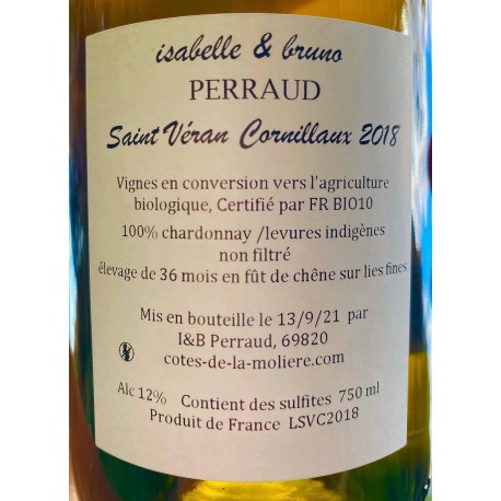 Isabelle & Bruno Perraud Saint Véran Les Cornillaux 2018