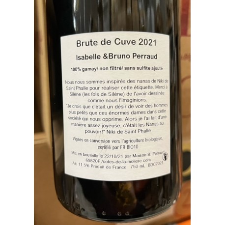 Isabelle & Bruno Perraud Beaujolais Primeur Brute de Cuve 2021