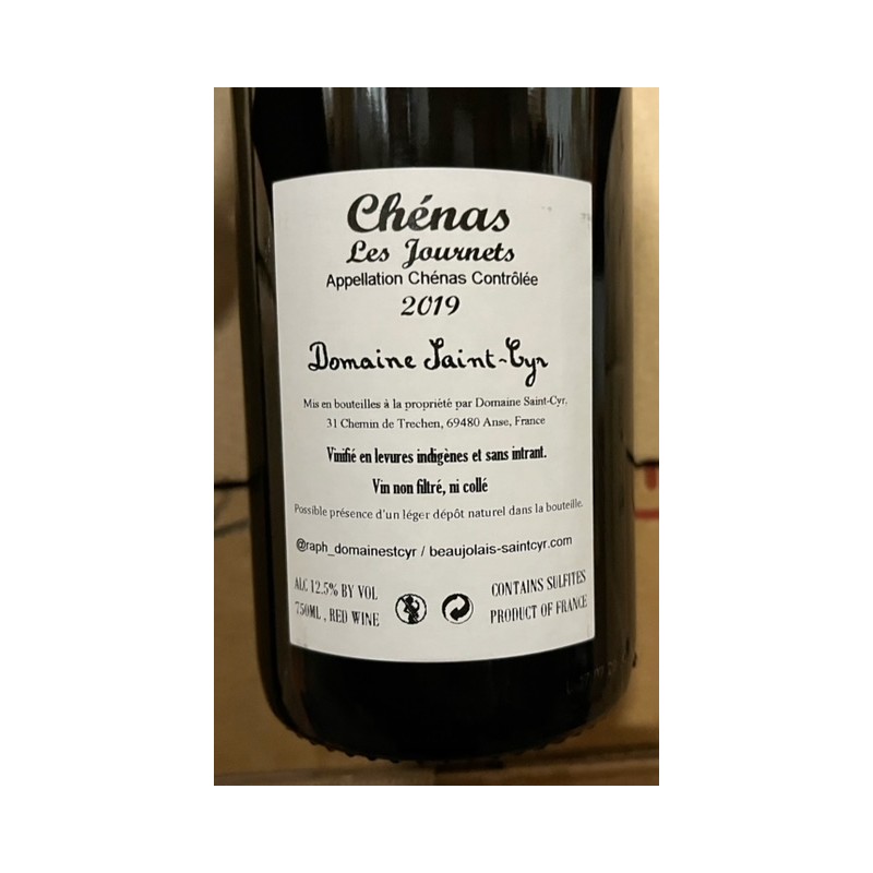 Domaine Saint Cyr Chénas Les Journets 2019