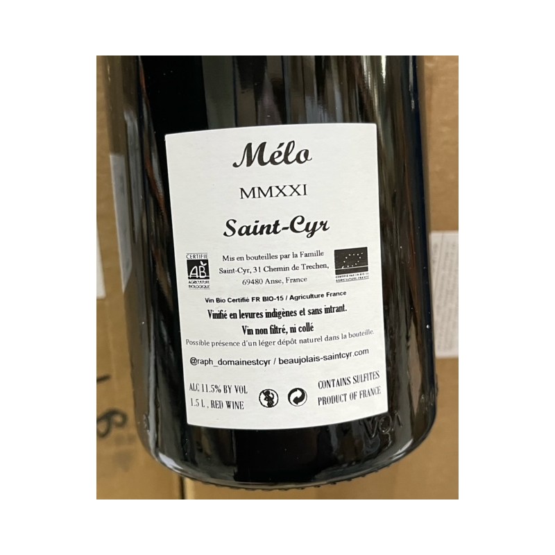 Domaine Saint Cyr Vin de France rouge Mélo 2021 Magnum