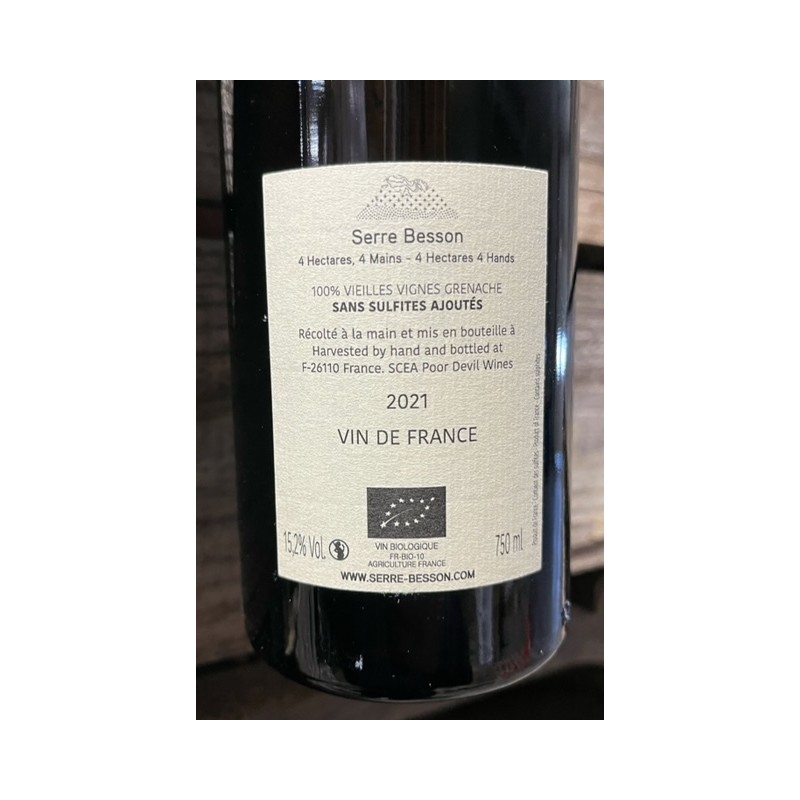 Domaine Serre-Besson Vin de France rouge Pauvre Diable 2021