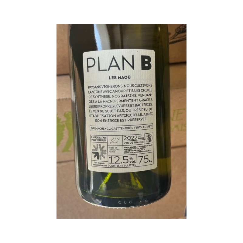 Les Maoù Vin de France blanc Plan B 2022