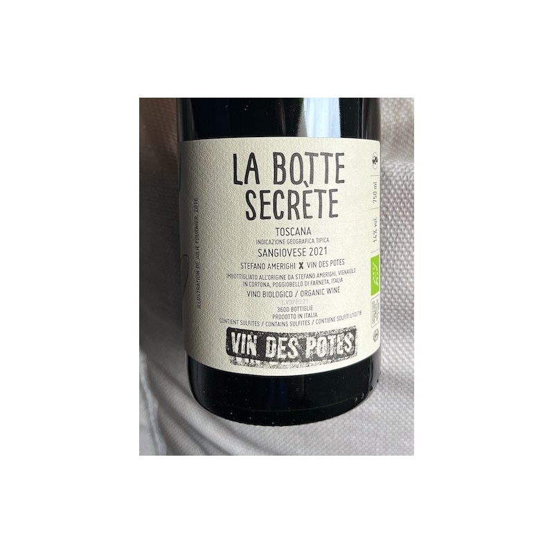 Stefano Amerighi X Vin des Potes IGT Toscane rouge Botte Secrète 2021