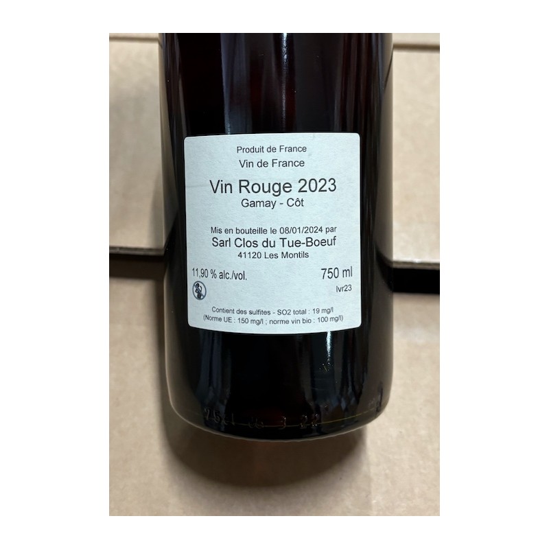 Clos du Tue Boeuf Vin de France rouge Vin Rouge gamay-côt 2023